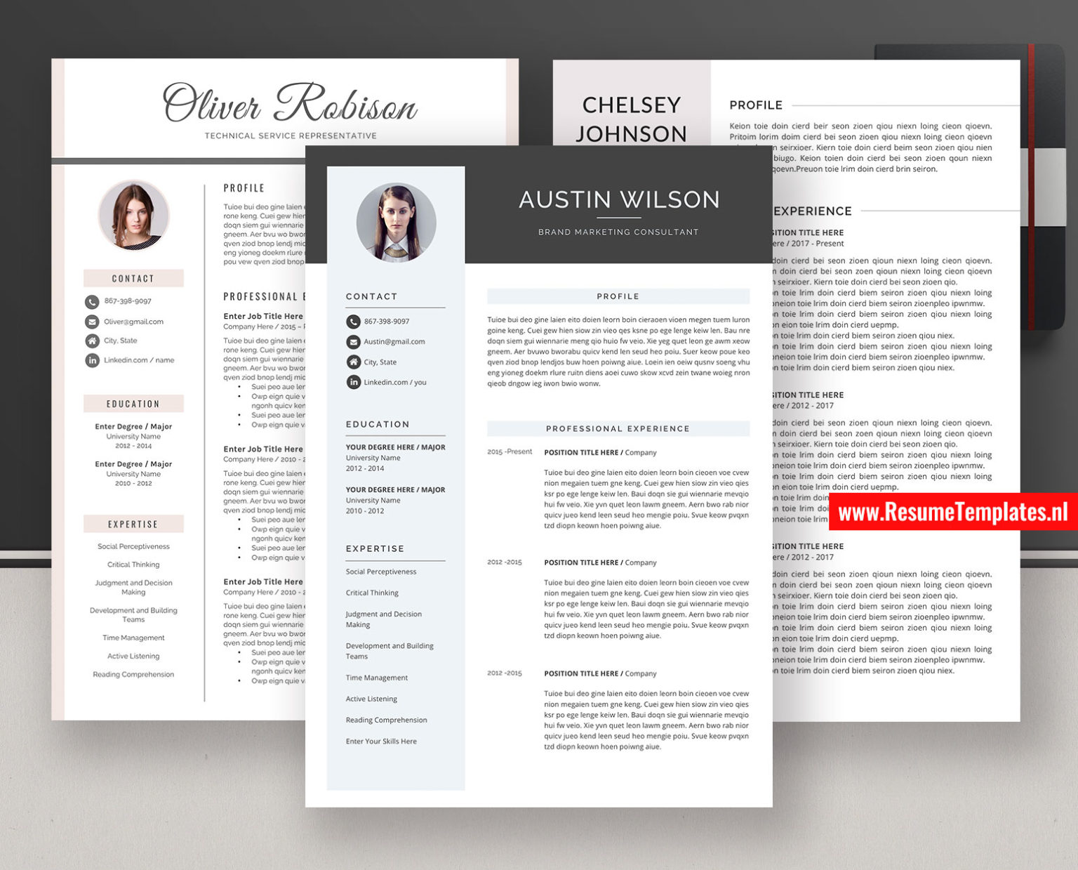 Creative Resume Templates / CV Templates, Cover Letter, MS Word Resume ...