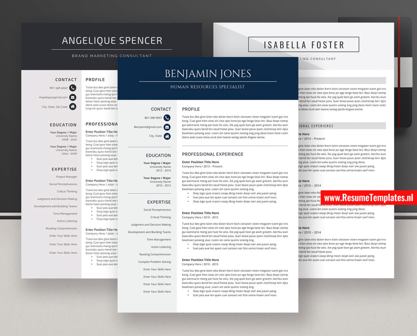 Professional Resume Templates / CV Templates, Cover Letter, MS Word ...