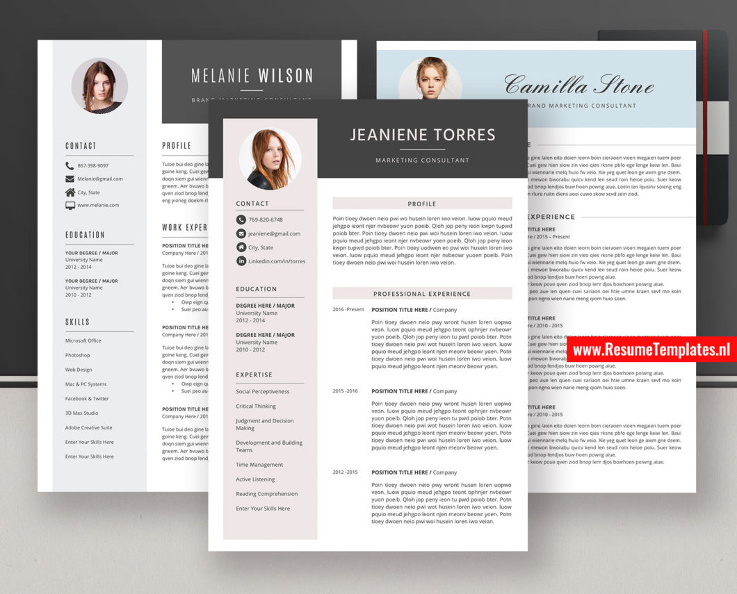 Modern Resume Templates / CV Templates, Cover Letter, MS Word Resume ...