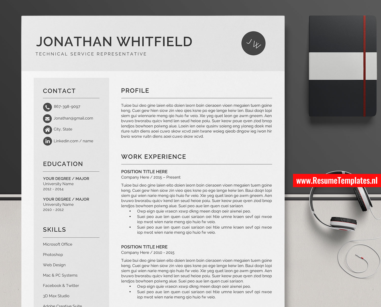 Paper Professional And Creative Resume Instant Download Modern Resume 