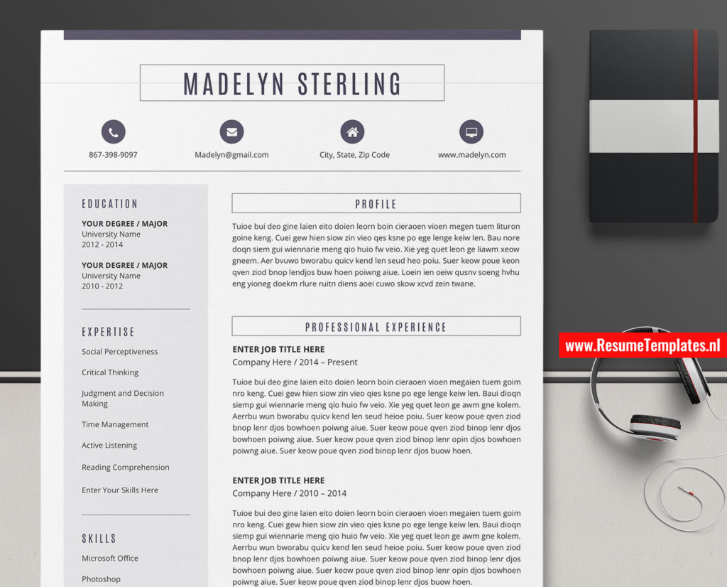Modern Resume Templates / CV Templates, Cover Letter, MS Word Resume ...