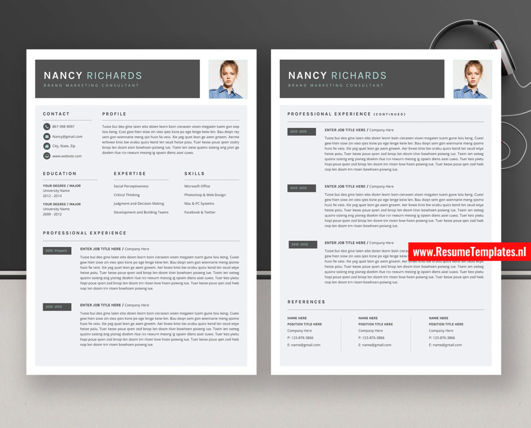 Professional CV Template / Resume Template, Cover Letter, Curriculum ...