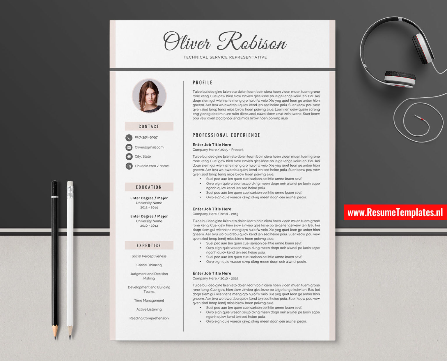 Creative CV Template / Resume Template Word, Curriculum Vitae, Cover ...