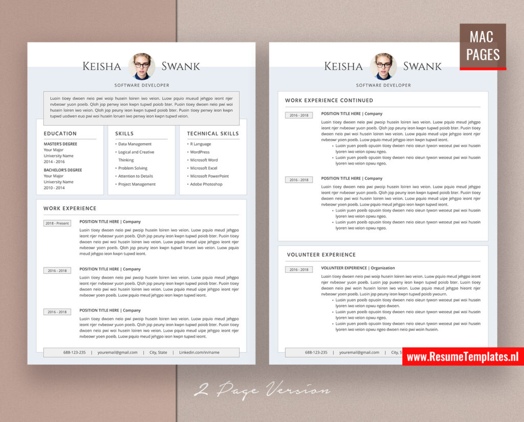 ResumeTemplates.nl – Professional and Modern Resume Templates for ...