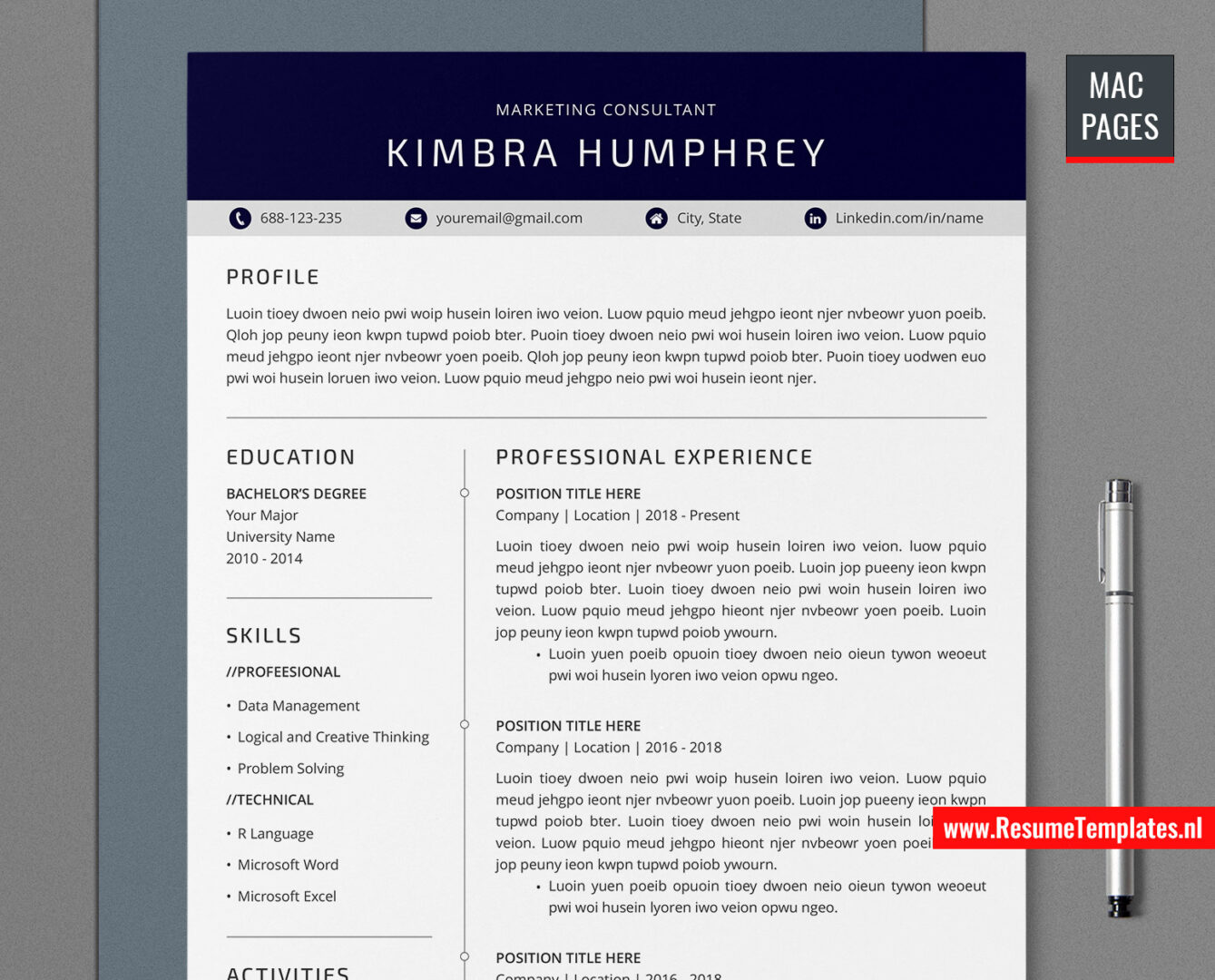 ResumeTemplates.nl – Professional and Modern Resume Templates for ...