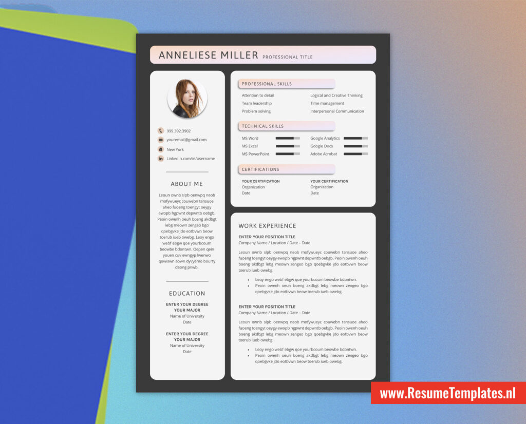 9 Unique and Modern Resume Templates: Make Your Resume Stand Out ...