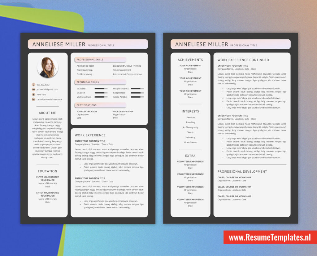 9 Unique and Modern Resume Templates: Make Your Resume Stand Out ...