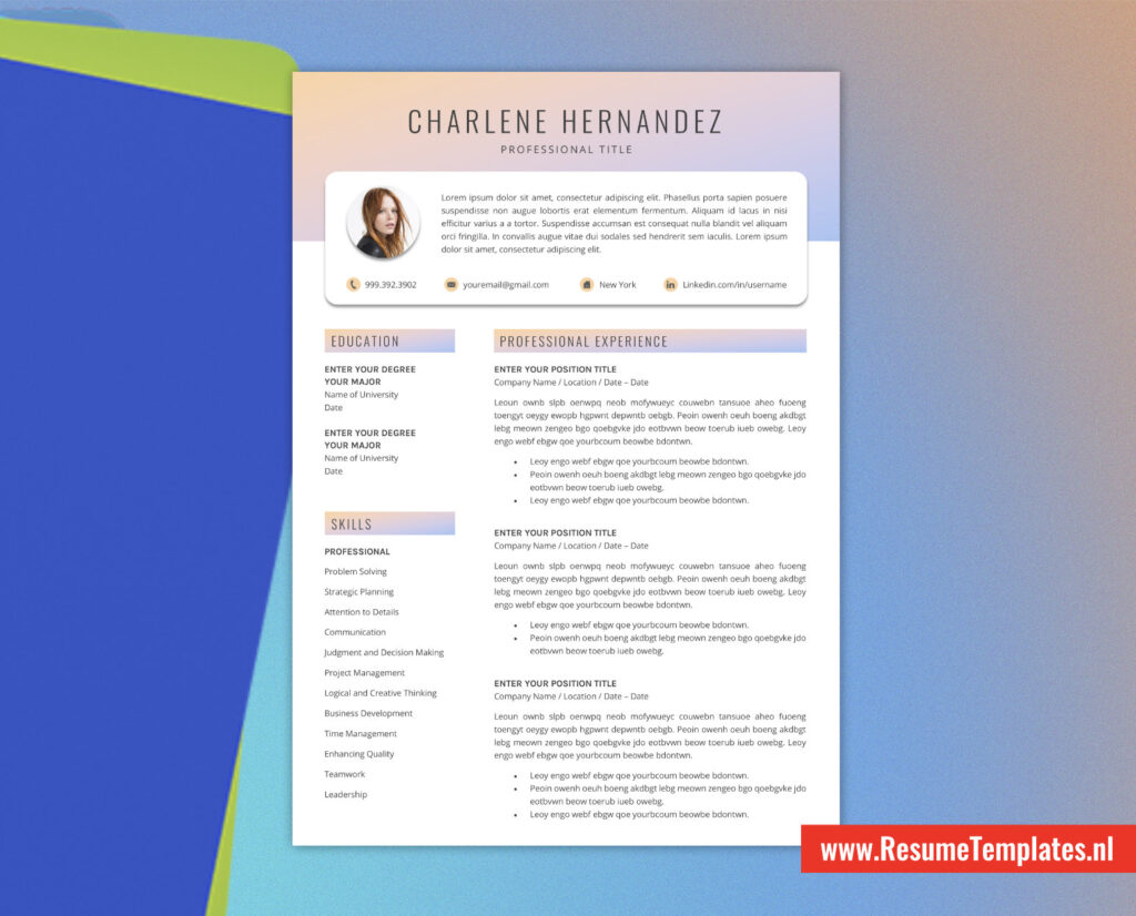 9 Unique and Modern Resume Templates: Make Your Resume Stand Out ...